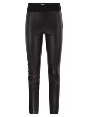Brunello Cucinelli Stretch Nappa Leather Leggings - Black