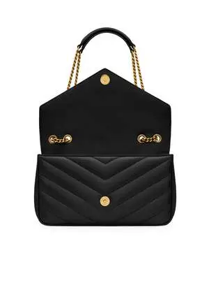 Saint Laurent Loulou Medium Quilted Lambskin Shoulder Bag - Black