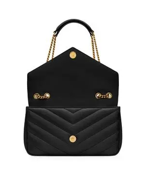 Saint Laurent Loulou Medium Quilted Lambskin Shoulder Bag - Cream