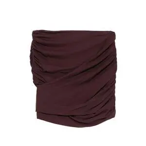 Magda Butrym Ruched Knot Detail Mini Skirt