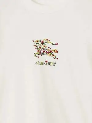 Burberry Frankie Ekd Flower Embroidered Cotton T-shirt