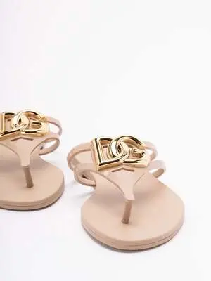 Dolce & Gabbana Rubber Flip Flops With Dg Logo Detail