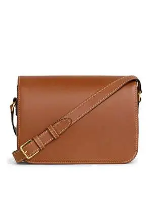 Celine Triomphe Classique Bag In Natural Calf Leather - Tan