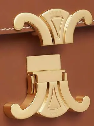 Celine Triomphe Classique Bag In Natural Calf Leather - Tan