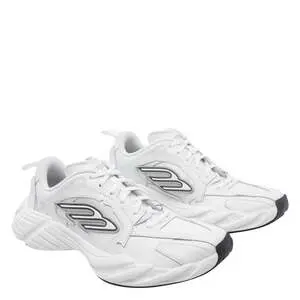 Balenciaga Monday Lace-up Leather Sneakers - White