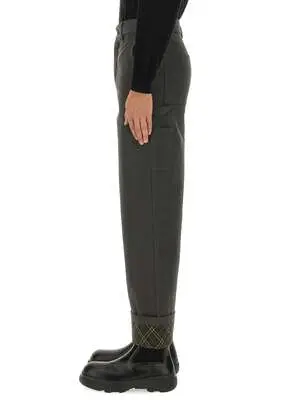 Burberry Carpenter Pants 100% Cotton, Made In Italy