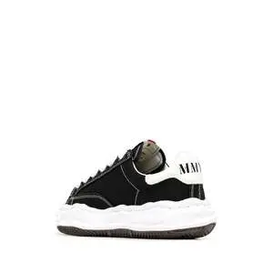 Mihara Yasuhiro Canvas Lace-up Distressed Low-top Sneakers