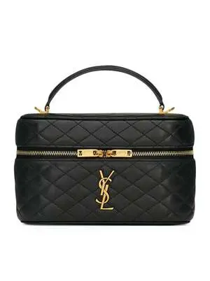 Saint Laurent Gaby Vanity Bag In Lambskin - Black