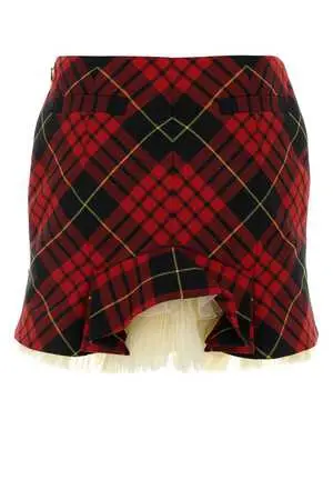 Alexander McQueen Embroidered Polyester Blend Mini Skirt