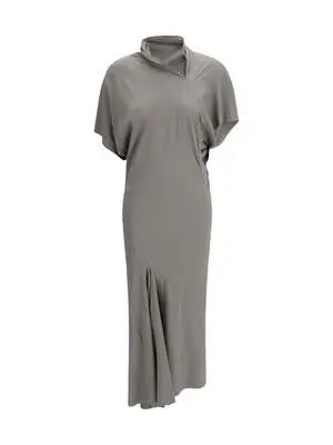 Rick Owens Asymmetrical Midi Dress - Gray