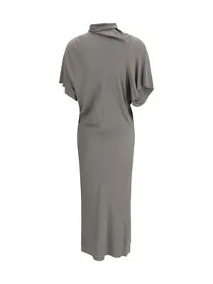 Rick Owens Asymmetrical Midi Dress