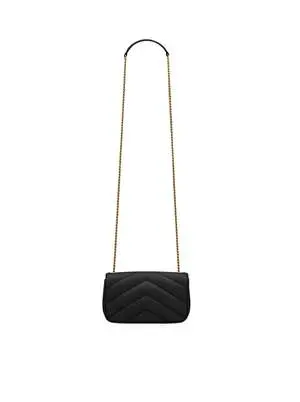 Saint Laurent Loulou Mini Lambskin Bag - Black