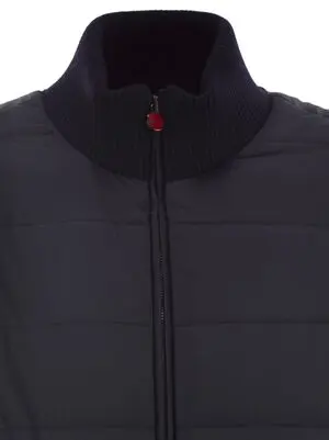 Kiton Technical Fabric Quilted Bomber Jacket - Blue