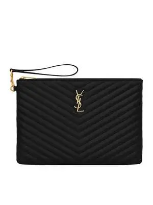 Saint Laurent Cassandre Matelassé Quilted Leather Tablet Bag - Multicolor