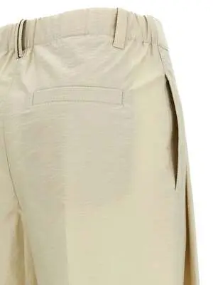 Brunello Cucinelli Wide Leg Cotton Pants - Multicolor