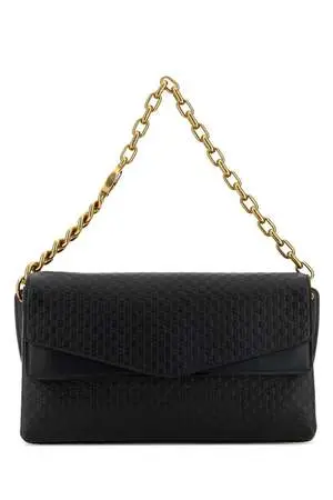 Gucci Leather Large Shoulder Bag - Black