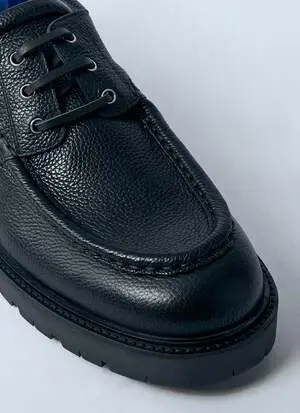 Burberry Leather Lace-up Boat Shoes