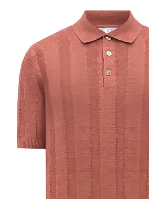 Brunello Cucinelli Linen And Cotton Blend Polo Shirt