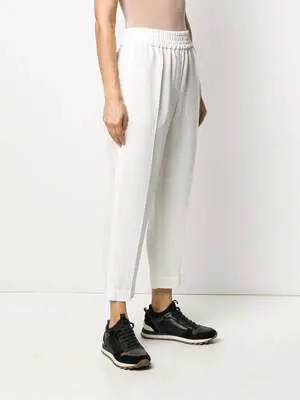 Brunello Cucinelli Viscose And Linen Fluid Twill Baggy Pull-on Pants