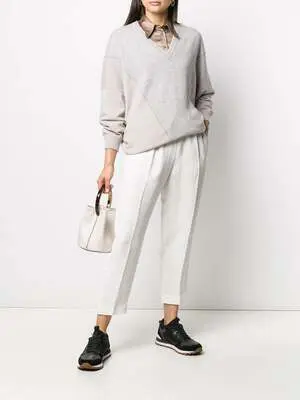 Brunello Cucinelli Viscose And Linen Fluid Twill Baggy Pull-on Pants