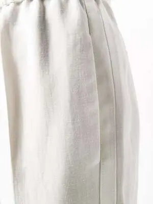 Brunello Cucinelli Viscose And Linen Fluid Twill Baggy Pull-on Pants
