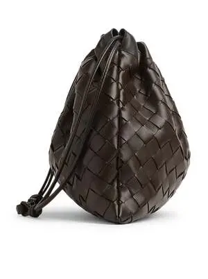 Bottega Veneta Pochette Dustbag In Woven Calfskin - Multicolor