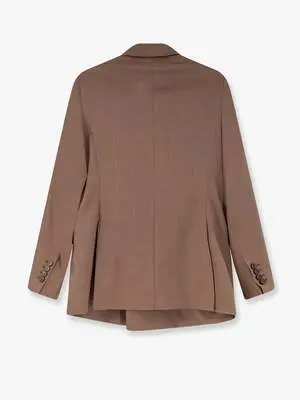 Max Mara Virgin Wool Double-breasted Blazer - Multicolor