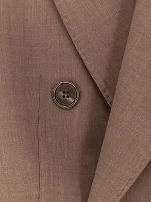 Max Mara Virgin Wool Double-breasted Blazer - Multicolor