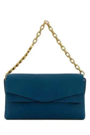 GUCCI Teal Green Leather Large Shoulder Bag