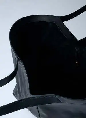 Saint Laurent Large Y-shaped Leather Tote Bag - Black