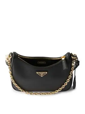 Prada Re-edition Mini Bag In Saffiano Leather - Black