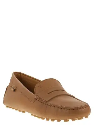 TOD'S Leather Moccasin With Rubber Sole - Multicolor