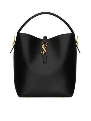 Saint Laurent The 37 In Polished Leather - Black
