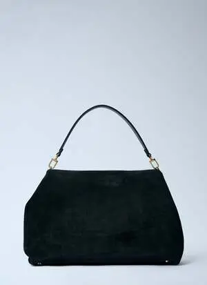 TOTEME T-lock Suede Satchel Bag