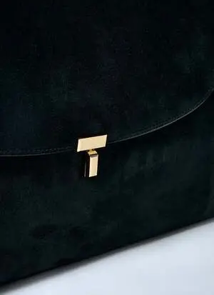 TOTEME T-lock Suede Satchel Bag