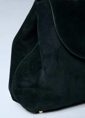 TOTEME T-lock Suede Satchel Bag