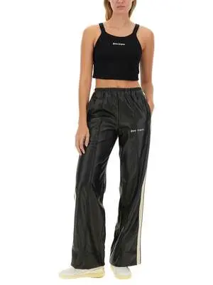 Palm Angels Cropped Tank Top - Black