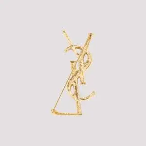 Saint Laurent Opyum Textured Coco Brooch