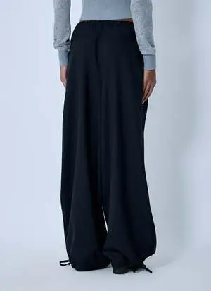 Marni Wool Wide-leg Pants With Drawstring Waist