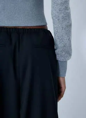 Marni Wool Wide-leg Pants With Drawstring Waist