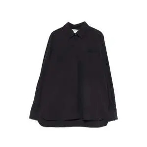 Max Mara Silk Shirt With Chest Pocket - Blue