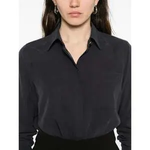 Max Mara Silk Shirt With Chest Pocket - Blue