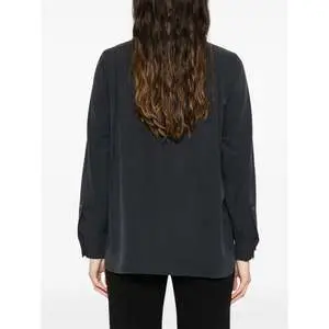 Max Mara Silk Shirt With Chest Pocket - Blue