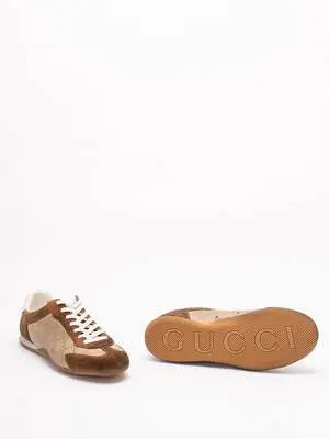 Gucci Calf Leather "gg" Monogram Sneakers