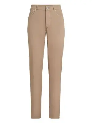 Brunello Cucinelli Slim Cotton Trousers - Multicolor