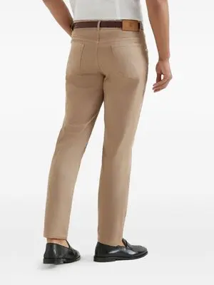 Brunello Cucinelli Slim Cotton Trousers - Multicolor