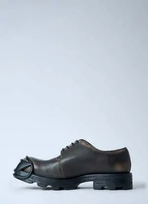 DIESEL® Derby Shoes With Rubber Sole Detailing - Brown