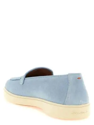 Santoni Debora Suede Loafers - Blue
