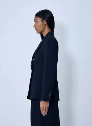Max Mara Double-breasted Textured Wool Blazer