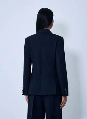 Max Mara Double-breasted Textured Wool Blazer